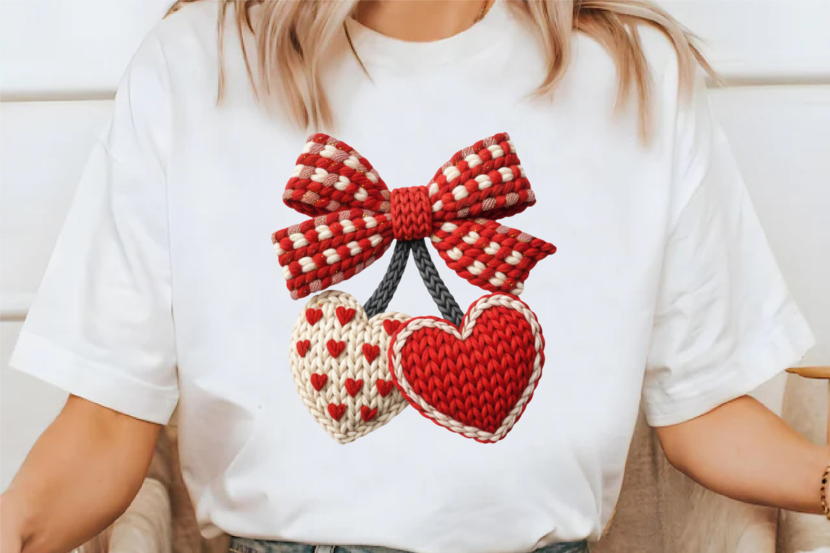 Faux Crochet Valentines Day Png, an Illustration by designcity5