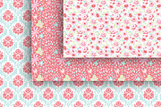 Spring flower Digital Papers Pack, a Pattern Graphic by CLIPART GARDEN