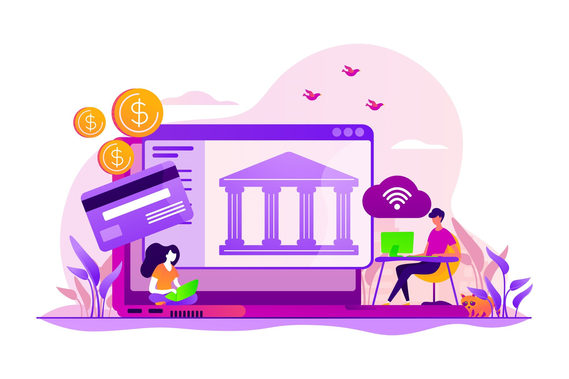 Open banking platform concept vector, a Finance Illustration by Visual ...