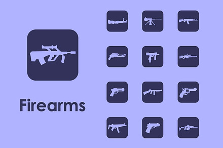 20 Firearms icons | Icons ~ Creative Market