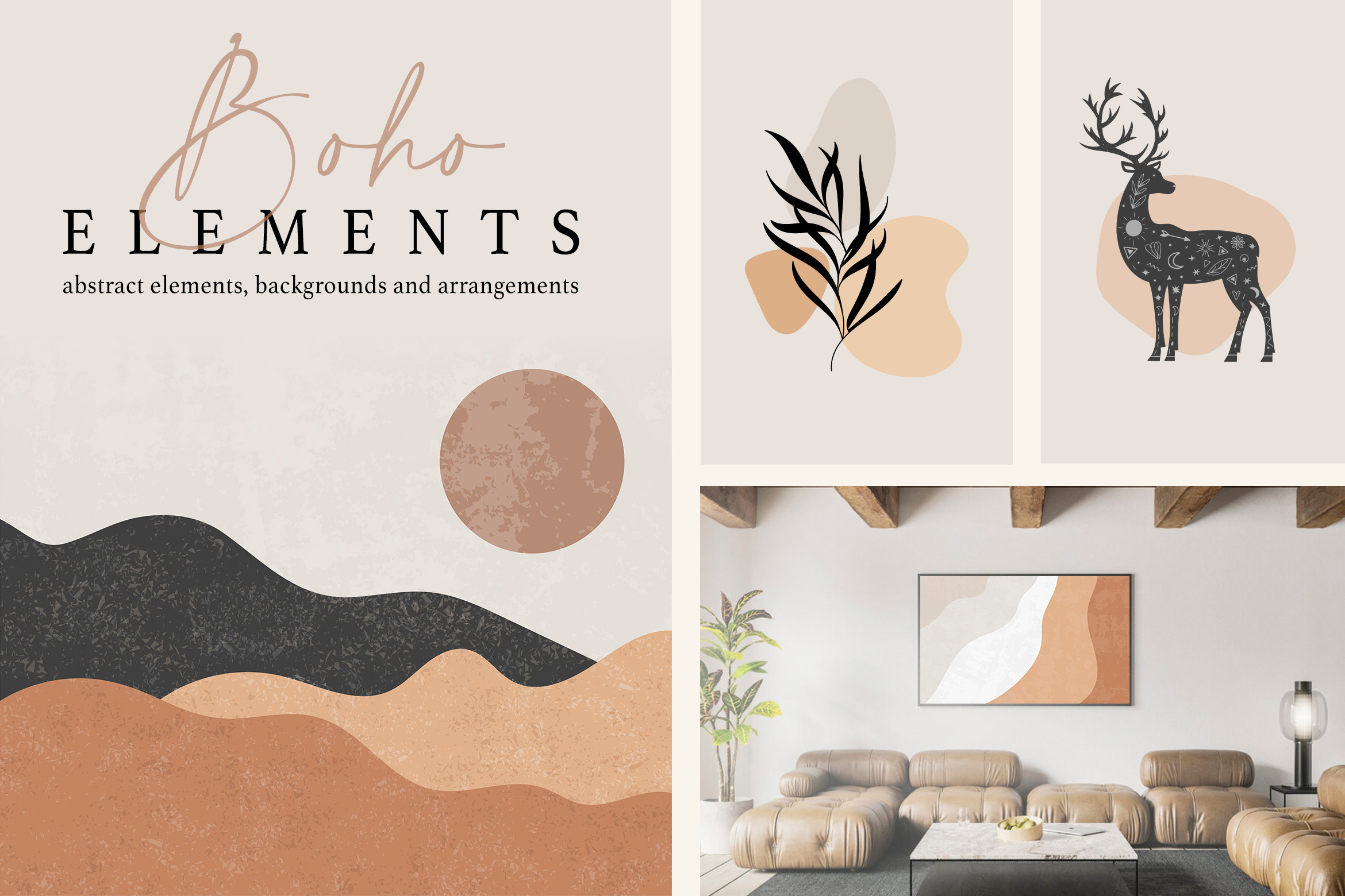 Boho elements clipart svg