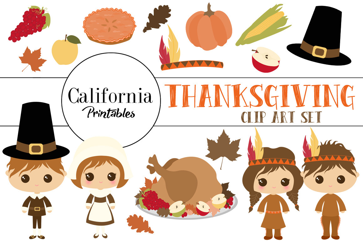 Thanksgiving Clip Art Set, an Illustration by Nagore Rodriguez Design