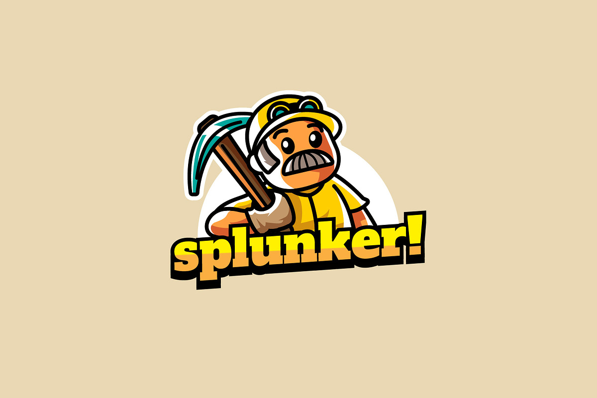 Spelunker - Mascot Logo, a Branding & Logo Template by AQR Studio
