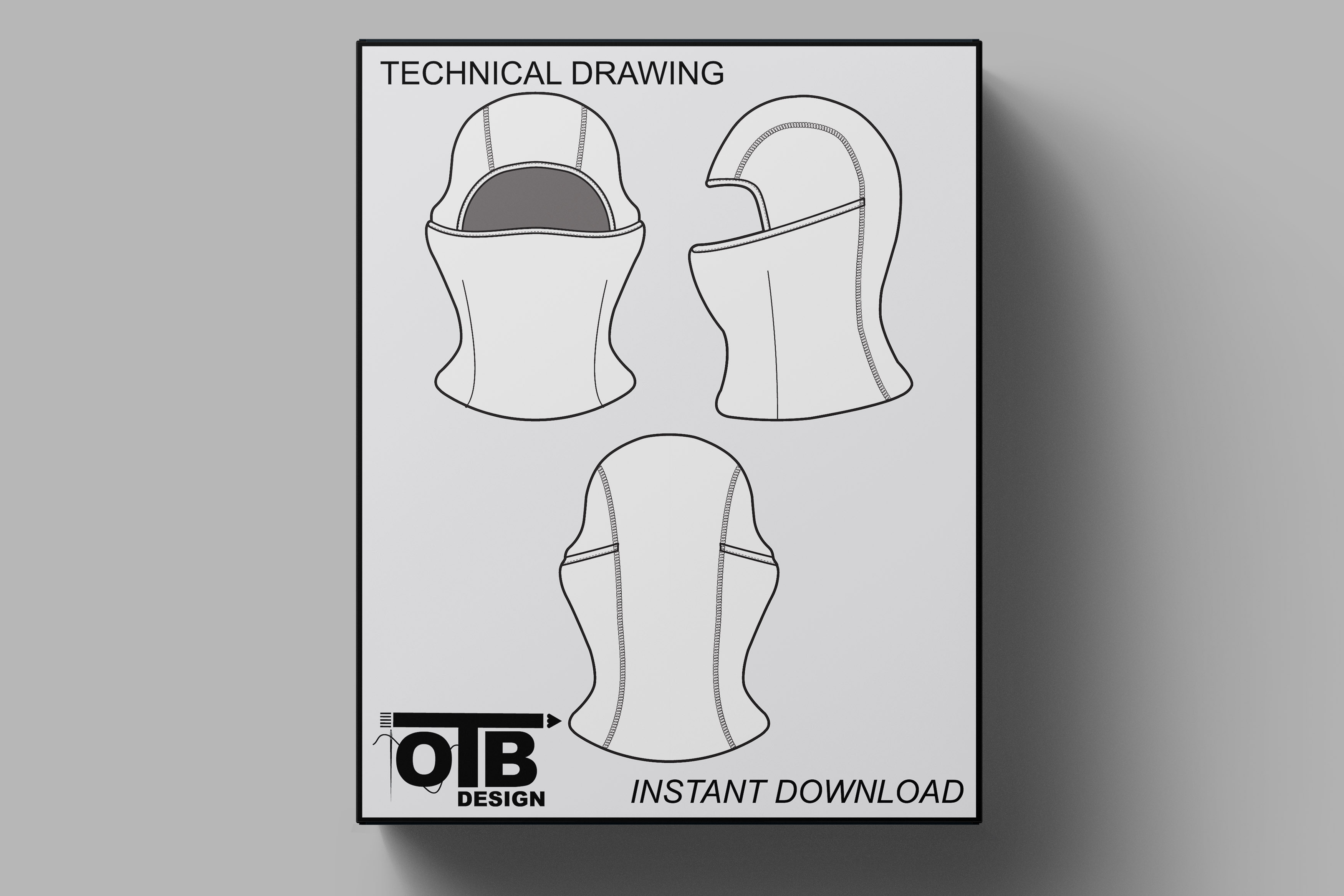COMPRESSION BALACLAVA VECTOR MOCKUP, a Mask Mockup by ONTHEBIASDESIGN.COM