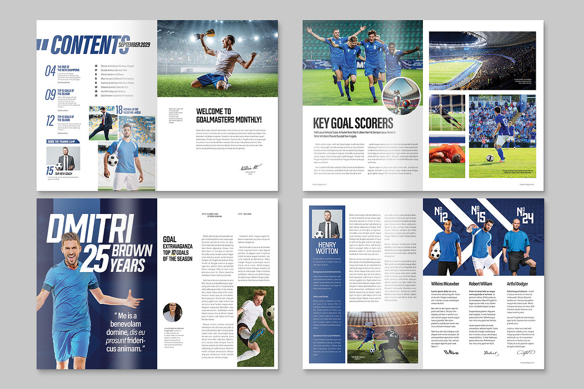 Football Magazine Template, a Magazine Template by BrandPacks