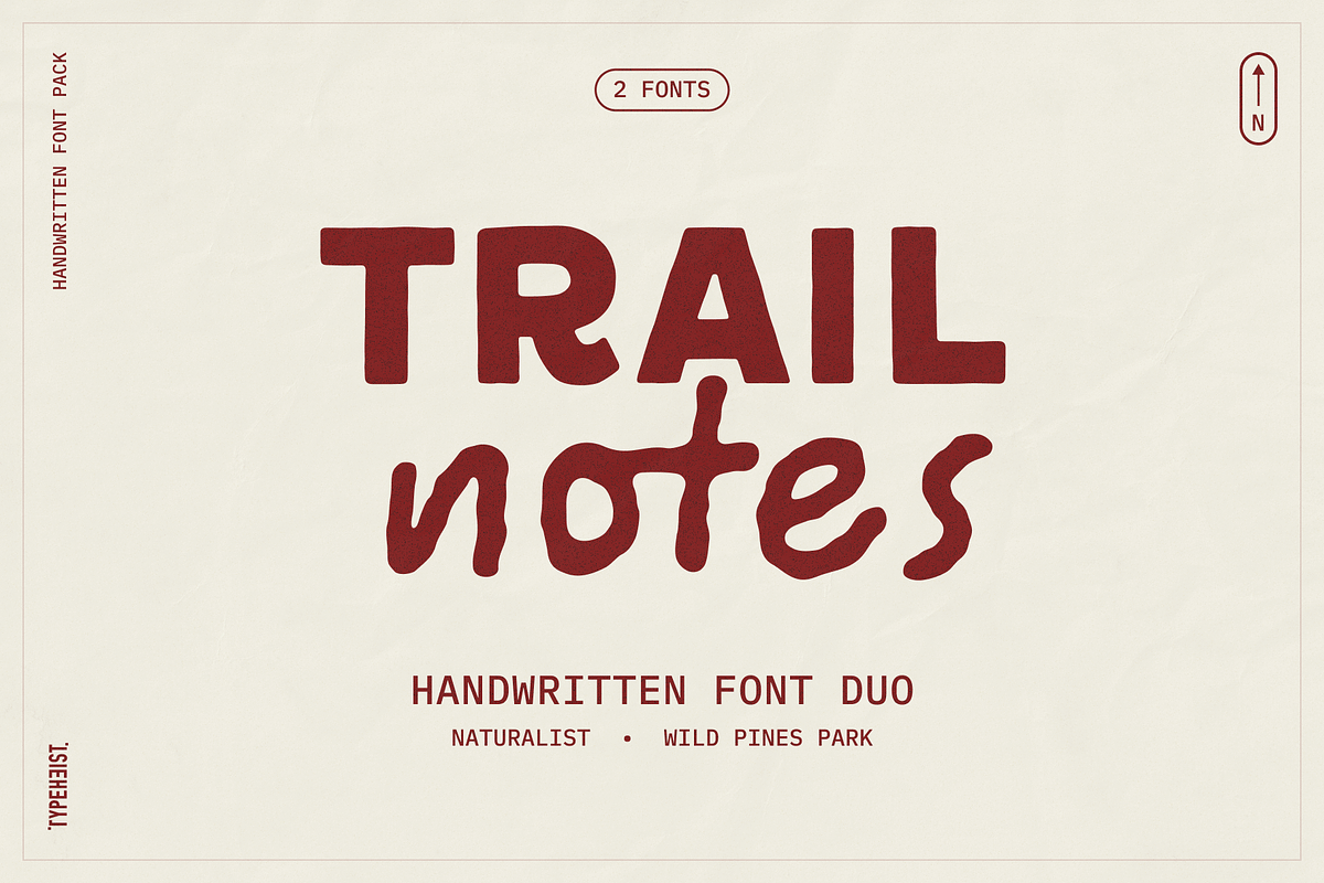 Trail Notes Handwritten Font Duo