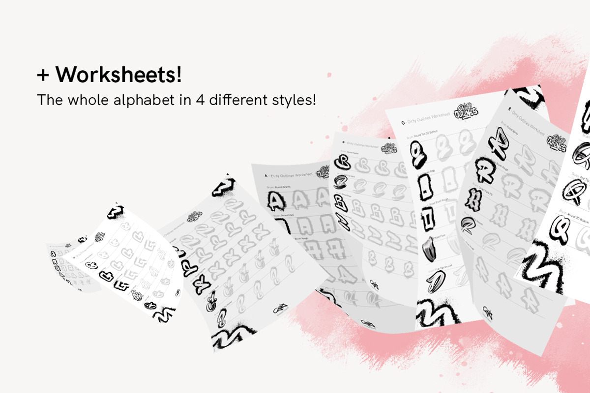 Dirty Outlines - Procreate Brushes, a Brush Add-On by Snooze one