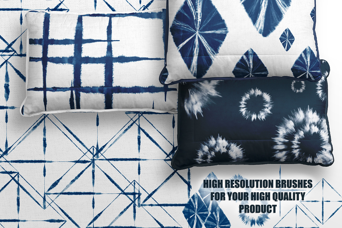 Shibori Watercolor Tie Dye Stamps, a Brush Add-On by OlgaRom