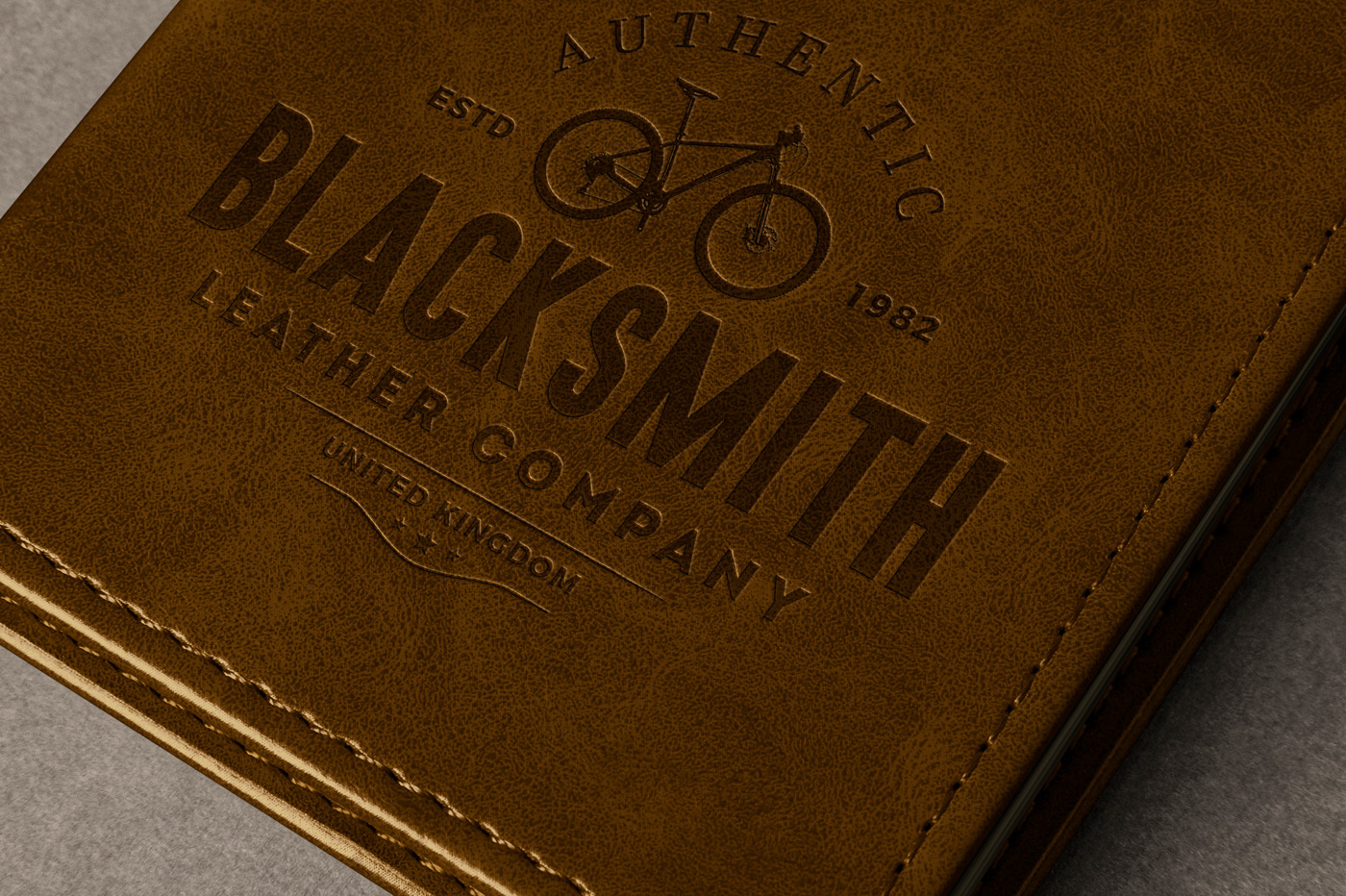 Leather Debossed Logo Mockup, an Apparel Mockup by GfxFoundry
