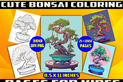 350 Cute Bonsai Coloring Pages, a Decorative Illustration by Design Haven