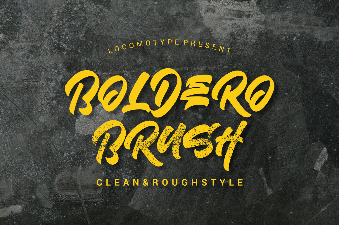 Boldero Brush, a Font by Locomotype