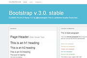 Bootstrap 3.0. WhiteFlatty theme, a Bootstrap Template by Bootstraptor