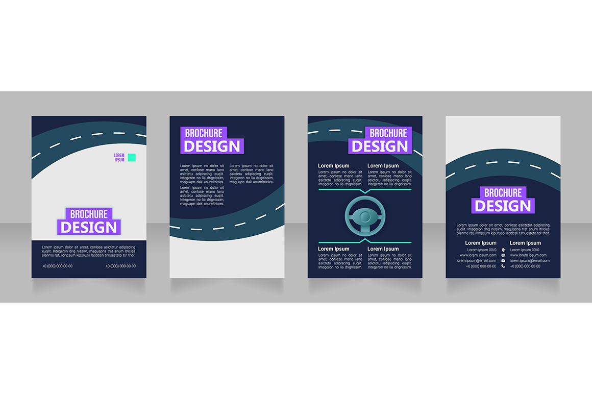 Driver license test blank brochure | Brochure Templates ~ Creative Market