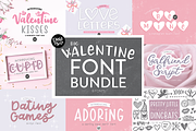 VALENTINE'S DAY Font Bundle, a Script Font by Blush Font Co. | Creative ...