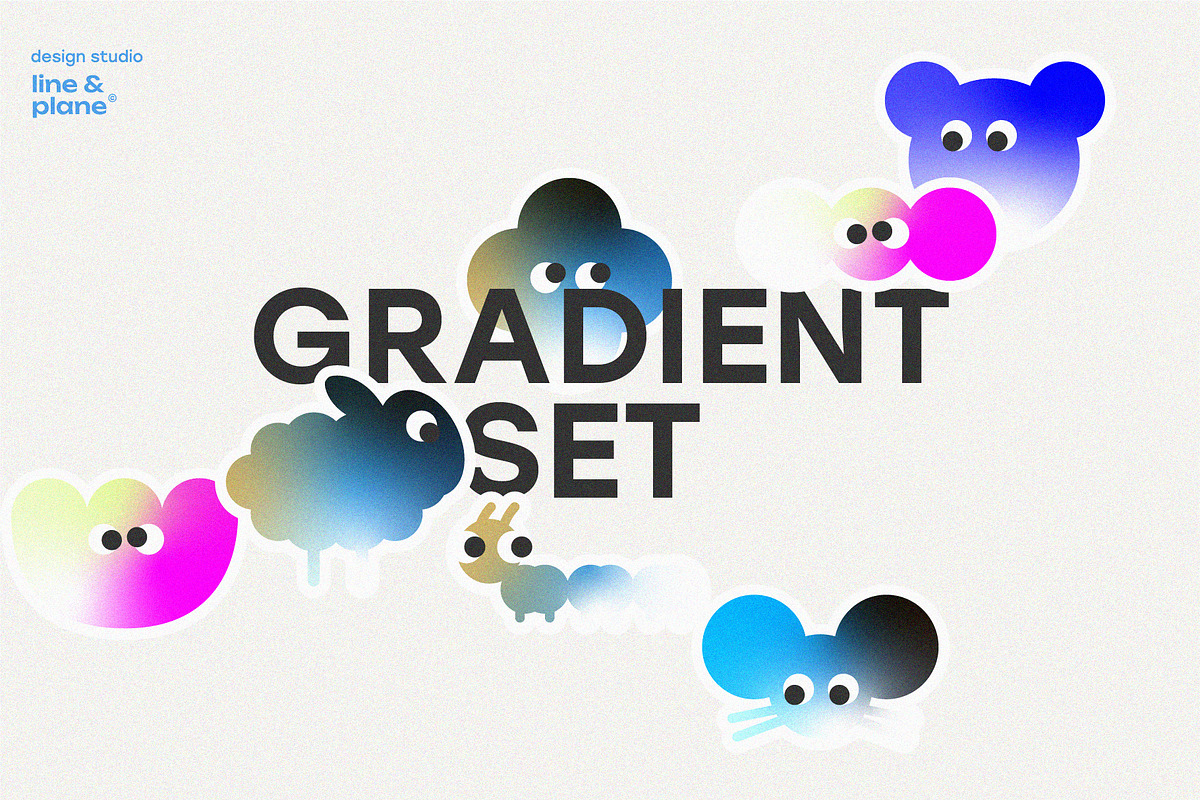 Gradient Emojis Shapes 32 Pieces