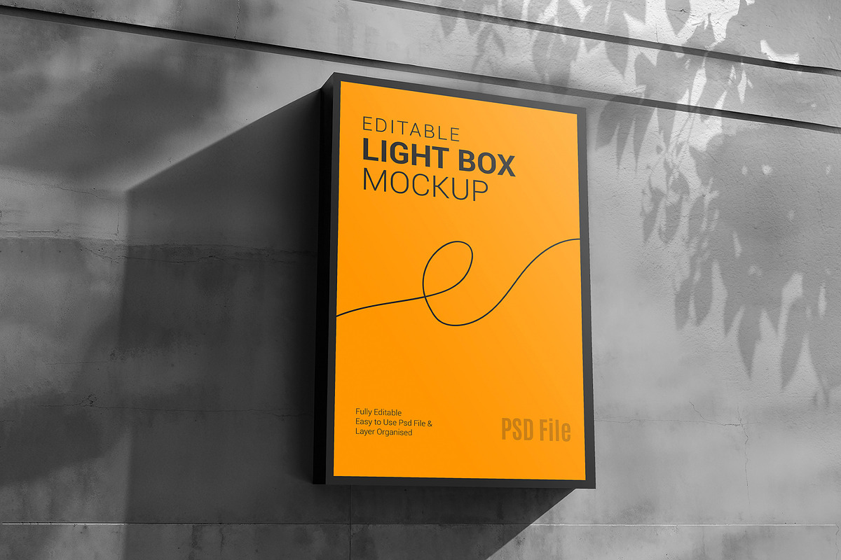 Editable Light Box Mockup