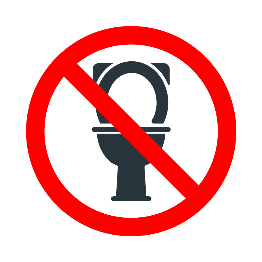 Toilet not allowed, forbidden sign, an Icon by BestPics