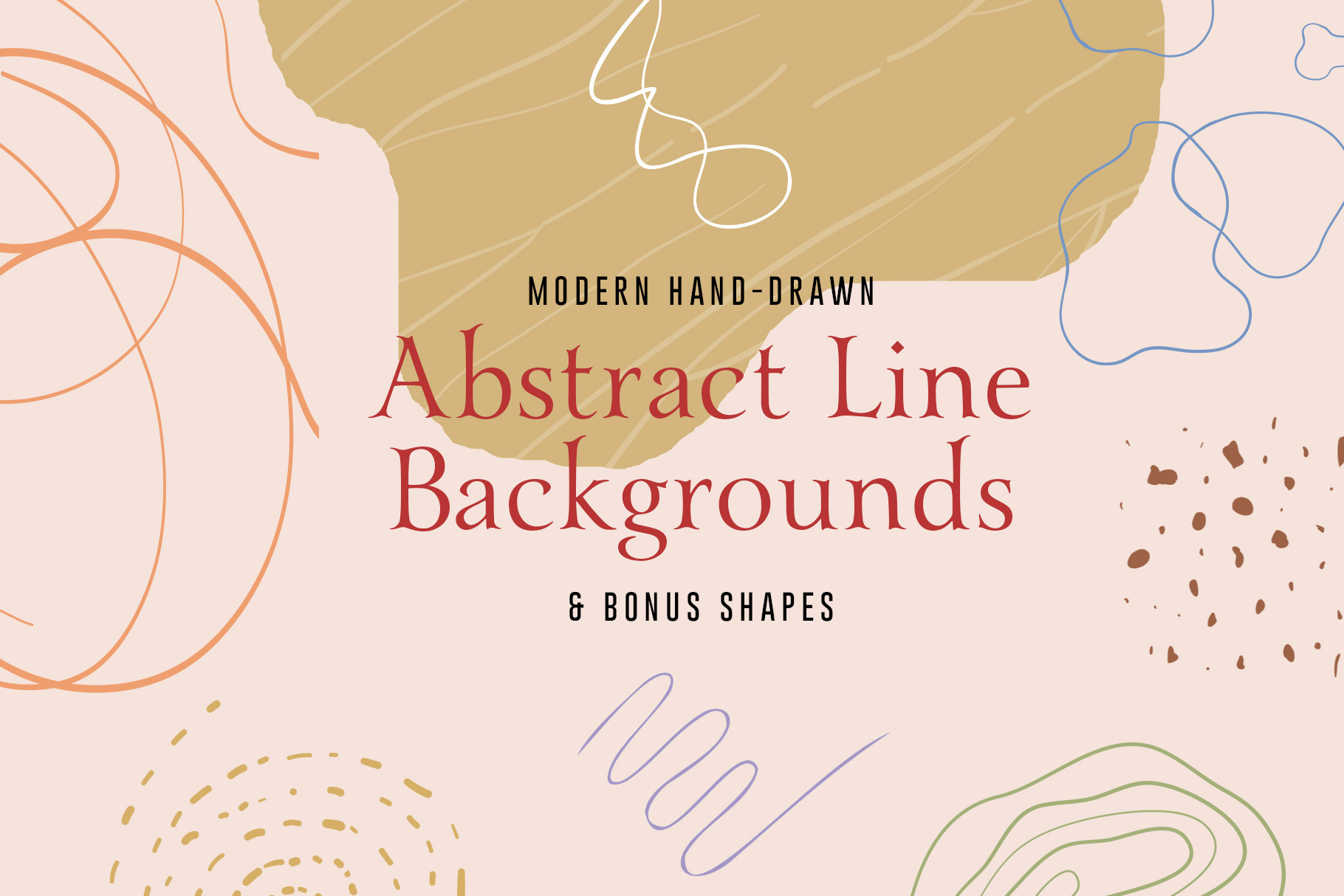 Abstract Line Backgrounds & Elements, an Illustration by Graphicsfuel