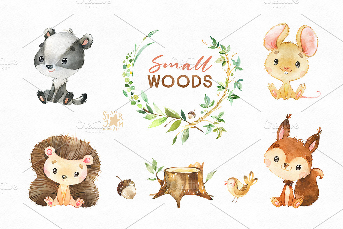 Small Woods. Animal Collection, an Animal Illustration by StarJam
