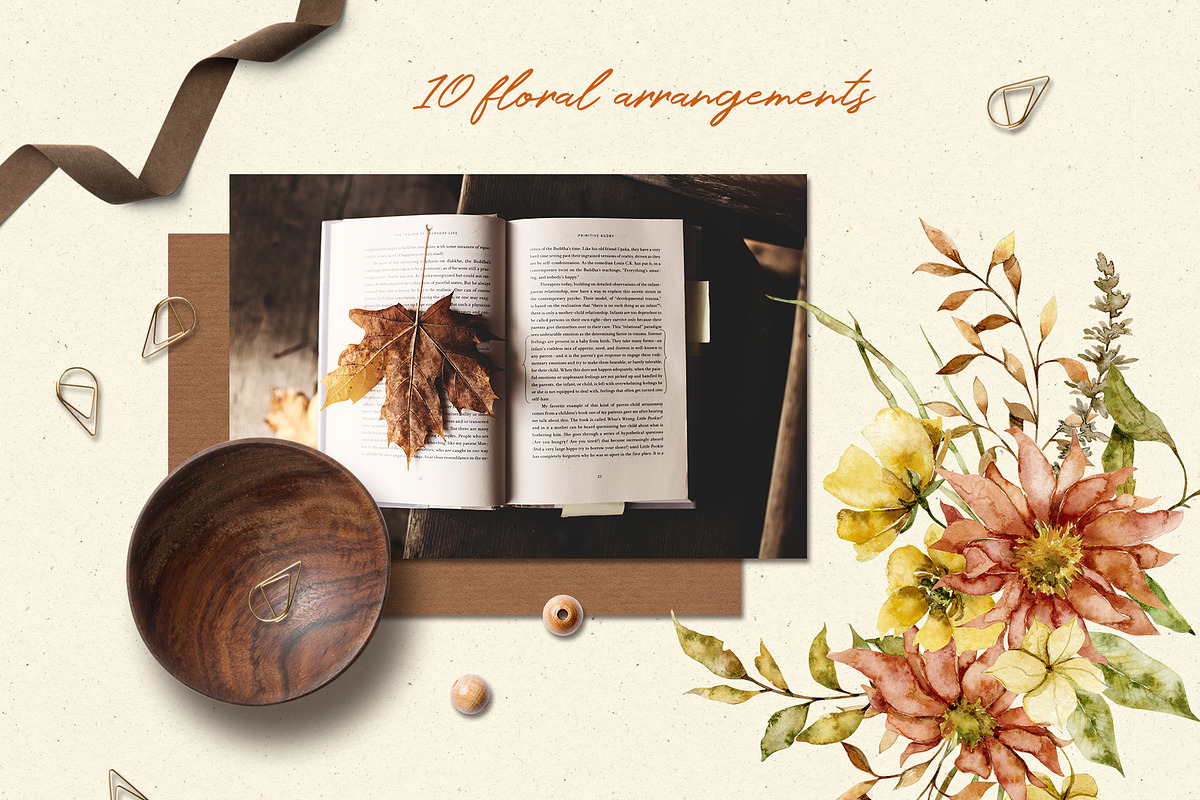 Fall time - watercolor collection, a Decorative Illustration by long summer