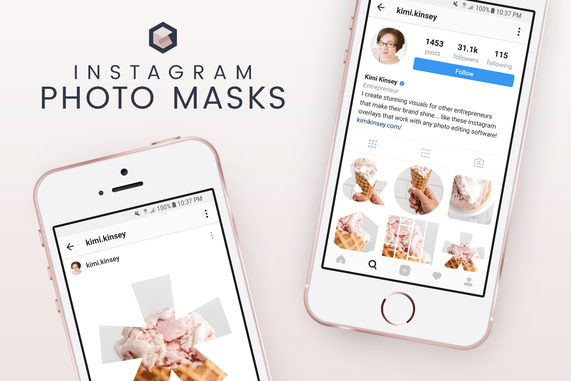 Instagram Photo Masks - Shapes, a Social Media Template by Kimi Kinsey
