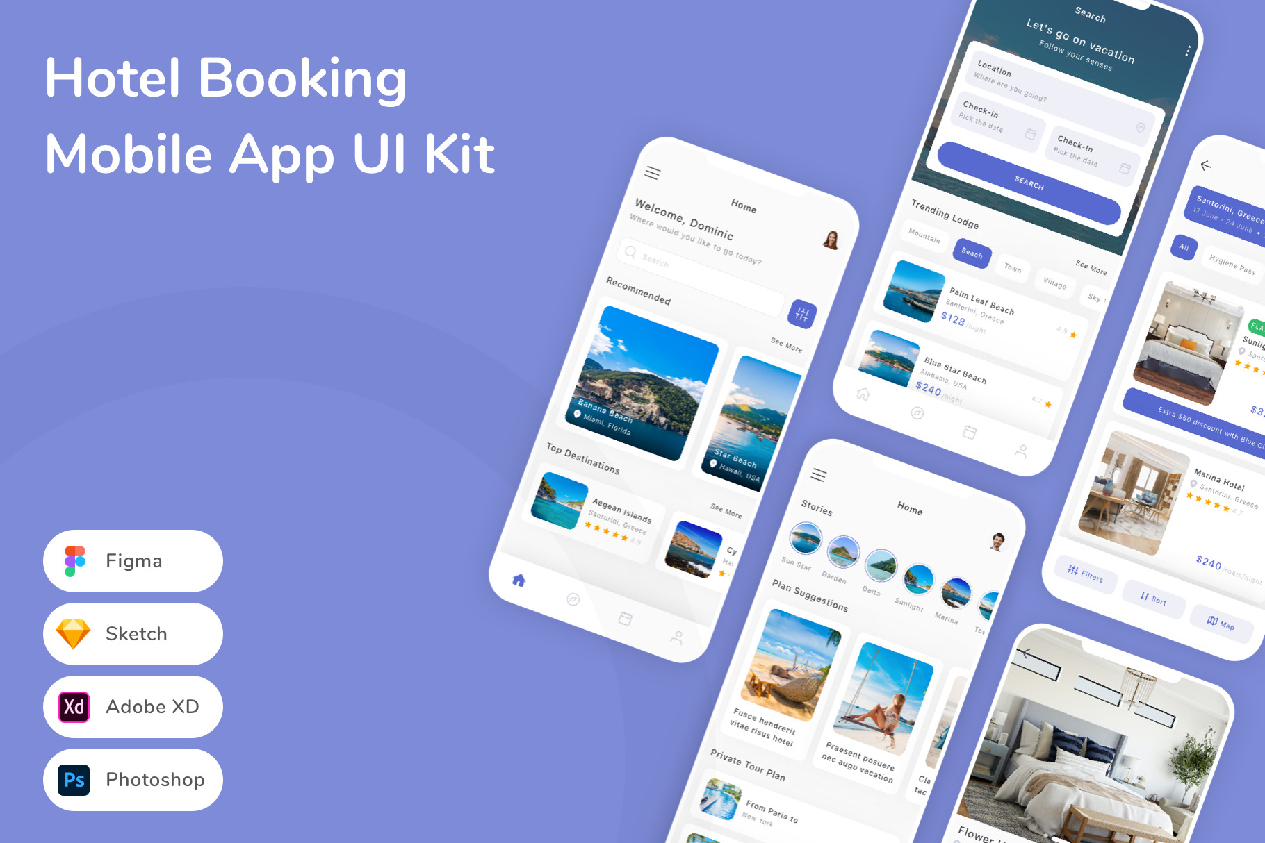 Hotel Booking Mobile App UI Kit, an UI Kit Template by Betush ...