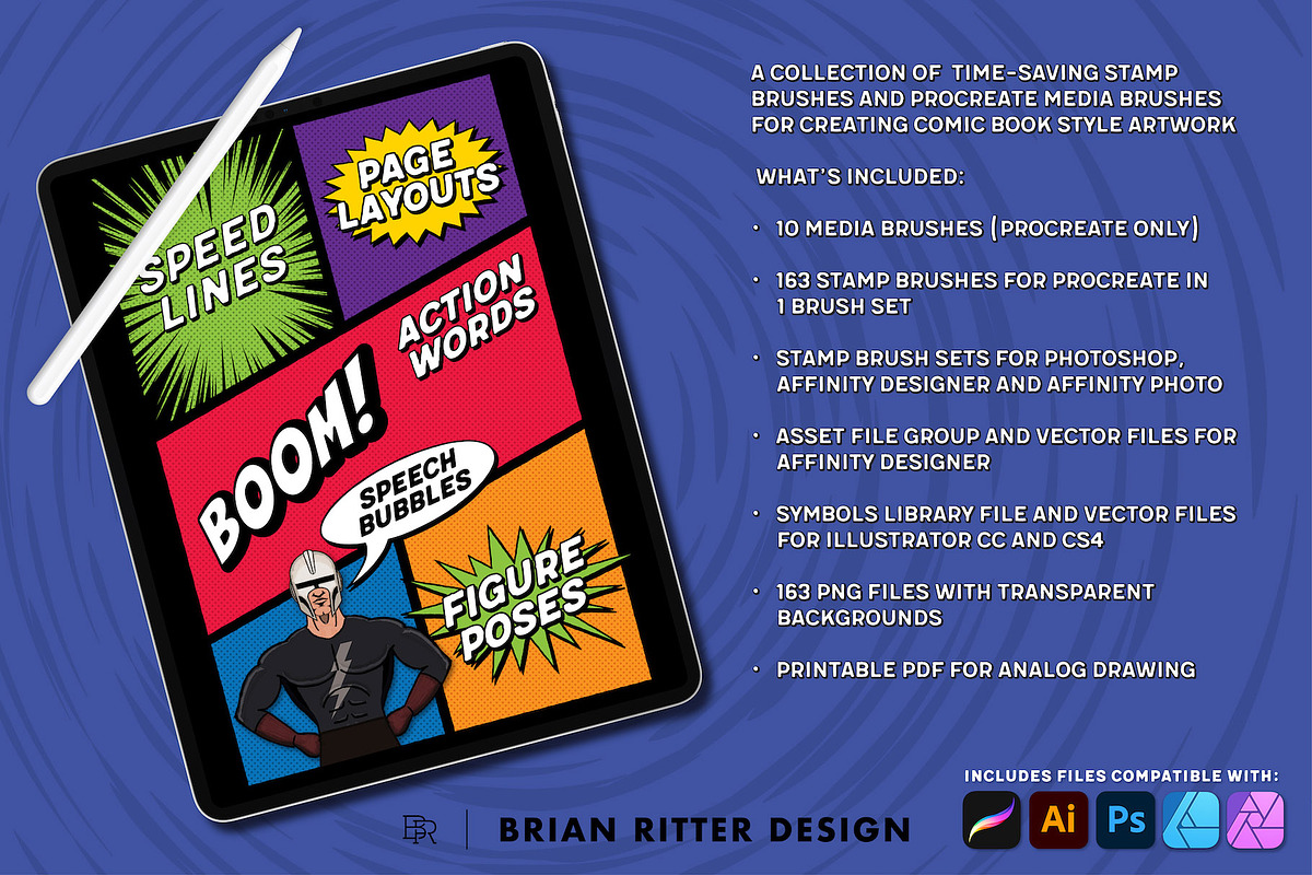 Comic Builder, a Brush Add-On by Brian Ritter Design