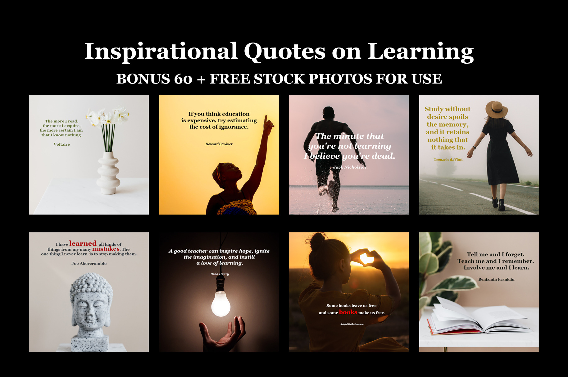 100 INSTAGRAM QUOTES on LEARNING, a Social Media Template by simple_flower