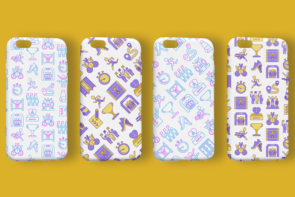 Marathon Patterns Collection, a Pattern Graphic by Alex Blogoodf