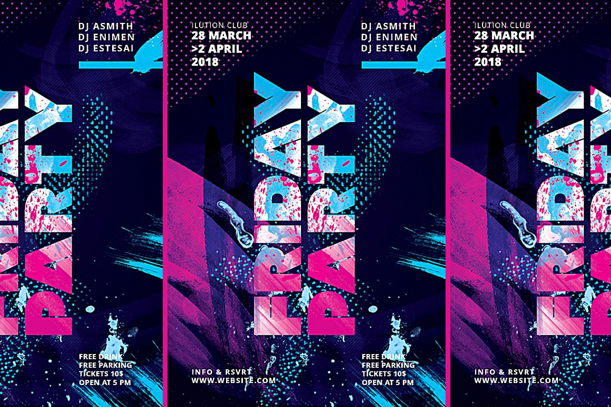 Friday Night Party Templates, a Flyer Template by Azruca