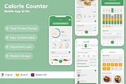 Calorie Counter Mobile App UI Kit, an UI Kit Template by Betush