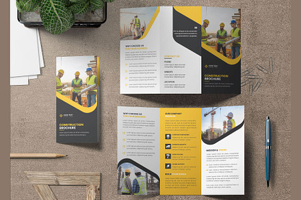 Construction handyman brochure design