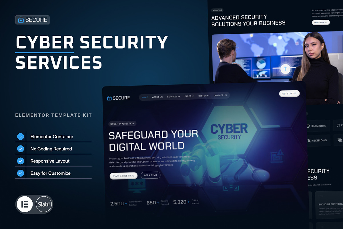 Secure - Cyber Security Elementor, a WordPress Template by SLAB! Design