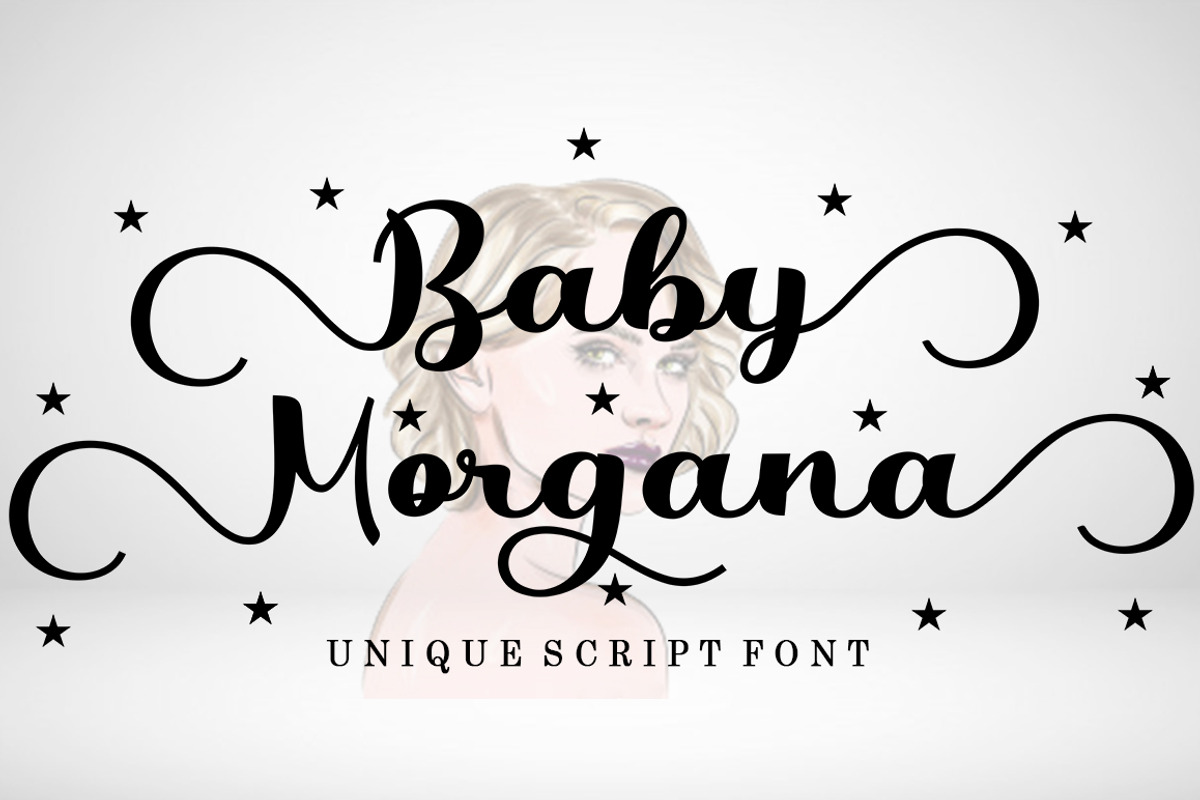 Baby Morgana Script, a Script Font by Bosstype Studio