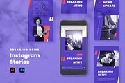 Breaking News Instagram Stories, a Social Media Template by MikroType Std