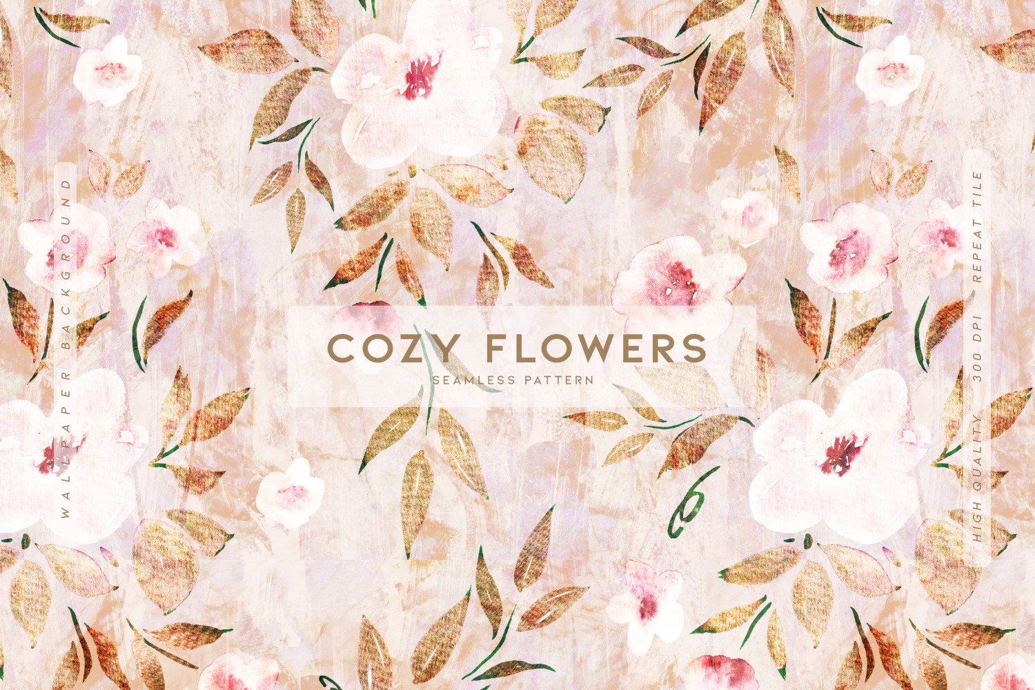 Cozy Flowers, a Wallpaper Graphic by MalyskaStudio