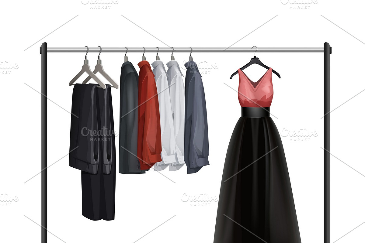 Vector clothes rack, an Object Illustration by Microvector