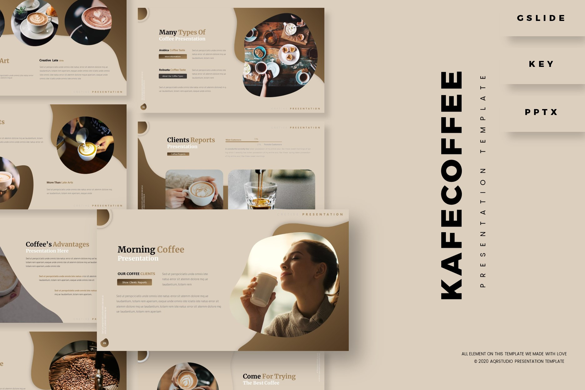 Kafe Coffee - Presentation Template, a Presentation Template by AQR Studio