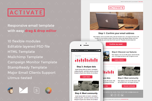 Activate Email Template + Builder, an Email Template by Digico