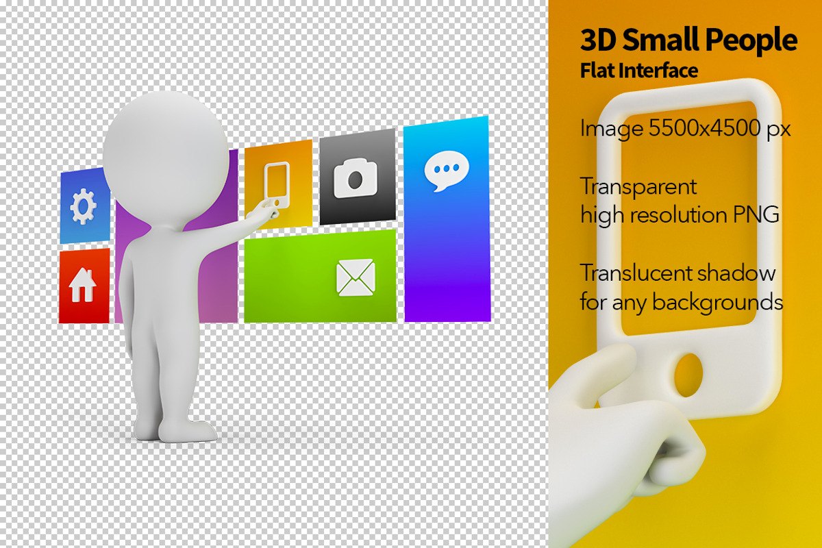 3D Small People - Flat Interface, a Person Illustration by Anatoly ...