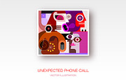 Unexpected Phone Call vector artwork, a Person Illustration by danjazzia