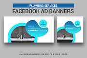Plumbing Facebook Ad Banners, a Social Media Template by UNIK Agency