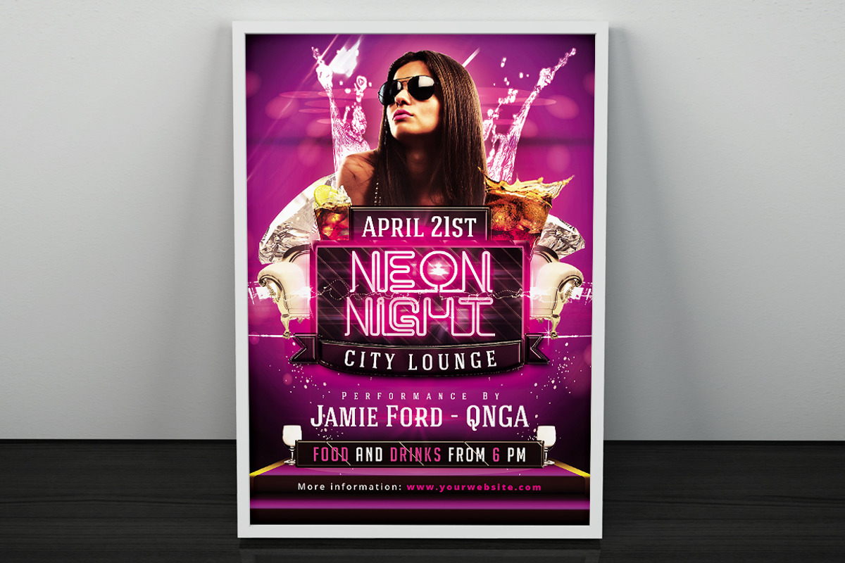 Neon Night - Flyer, a Flyer Template by VectorMedia