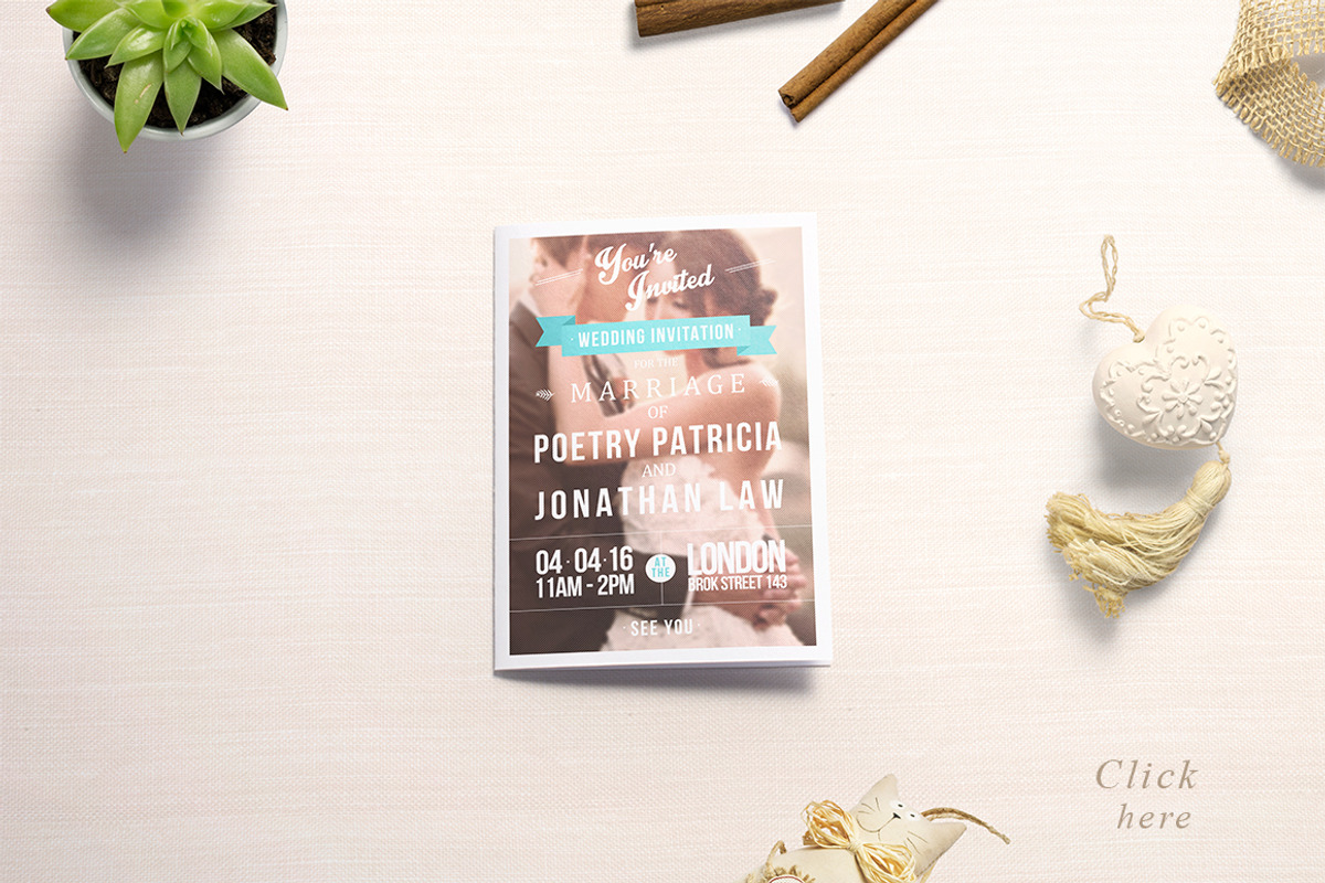 A5 Events Card Mockups, a Print Template by ItemBridge | Creative Market