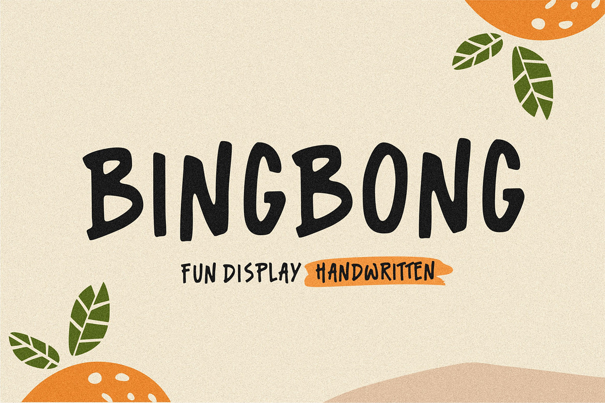 Bingbong Handwritten Display Font