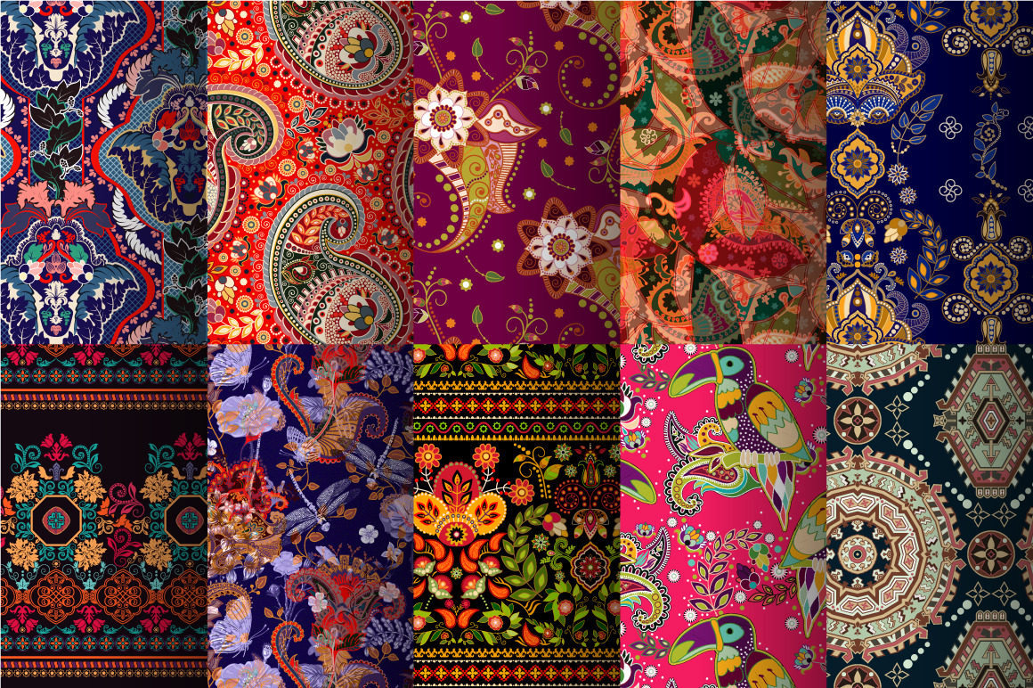 Set of Patterns - Part II, a Pattern Graphic by Sunny_Lion | Creative ...