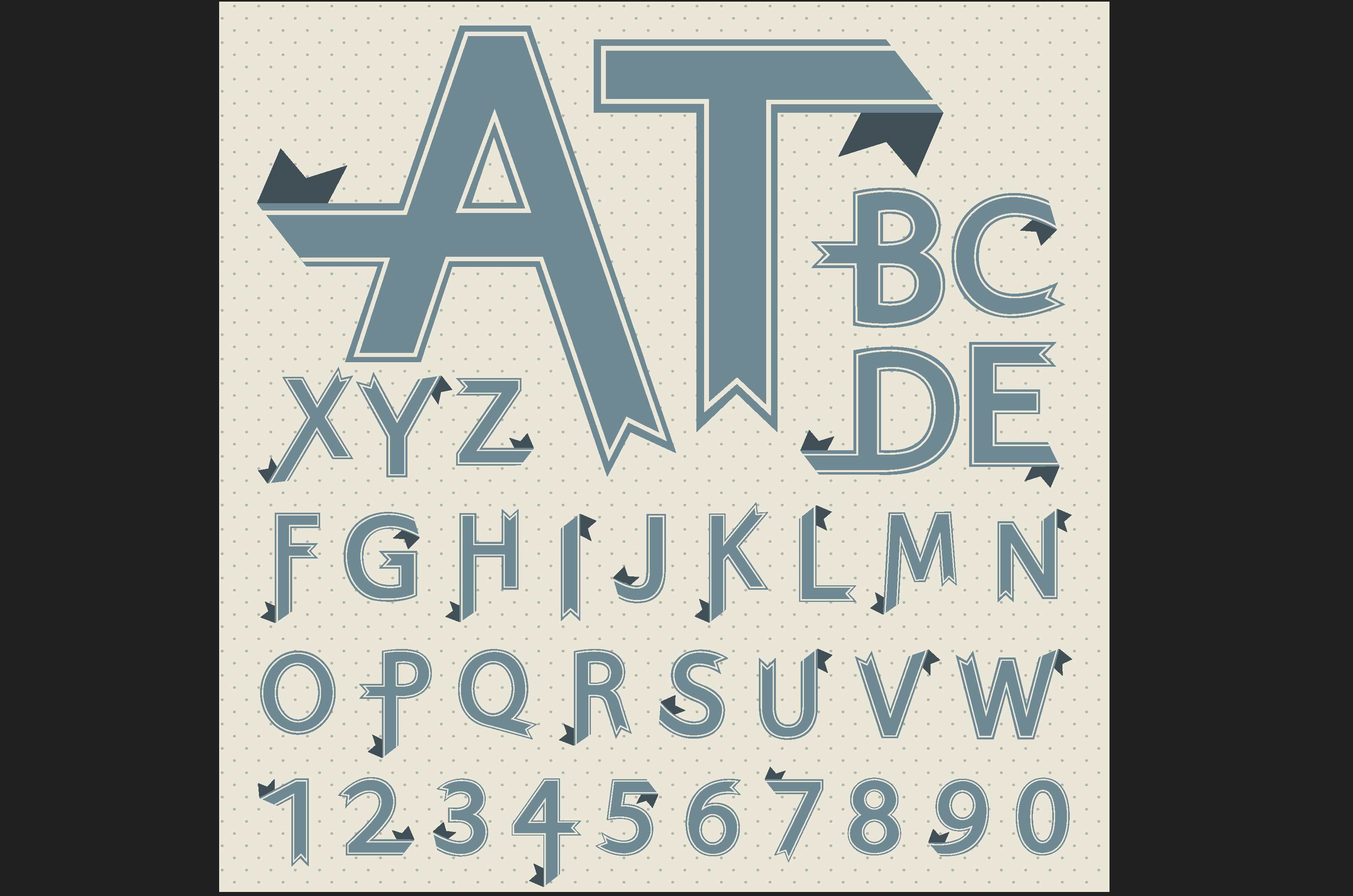 Ribbon alphabet, a Symbol Font by Vector Maker