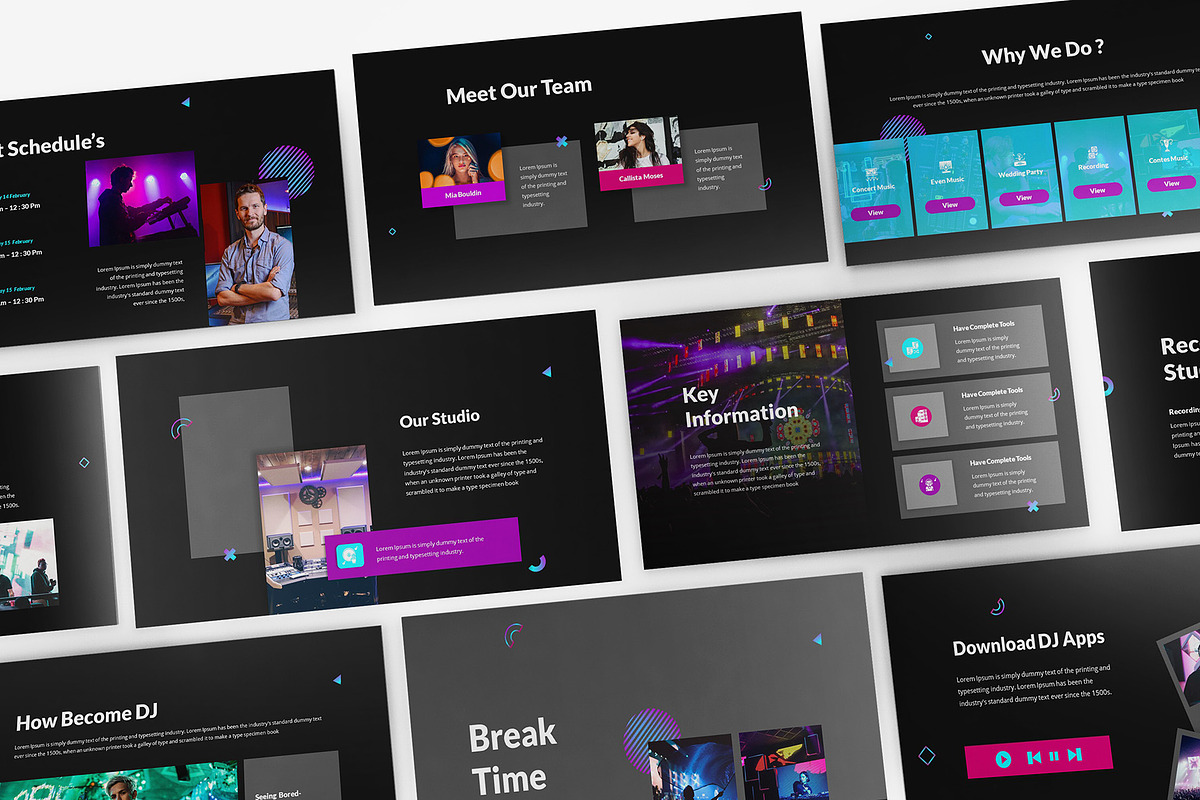 Dj Powerpoint Presentation Template, a Presentation Template by ...
