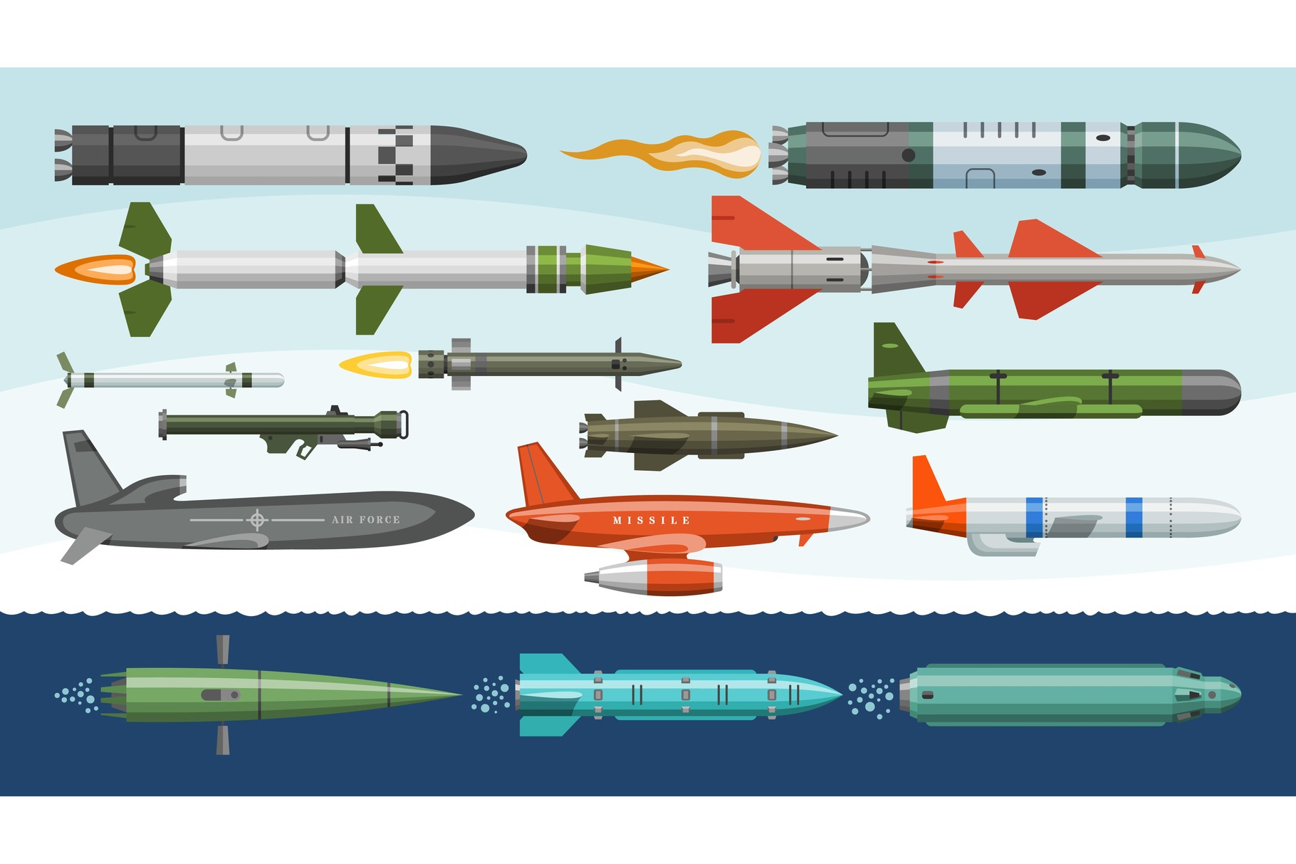 Missile vector military missilery, a Technology Illustration by RocketArt