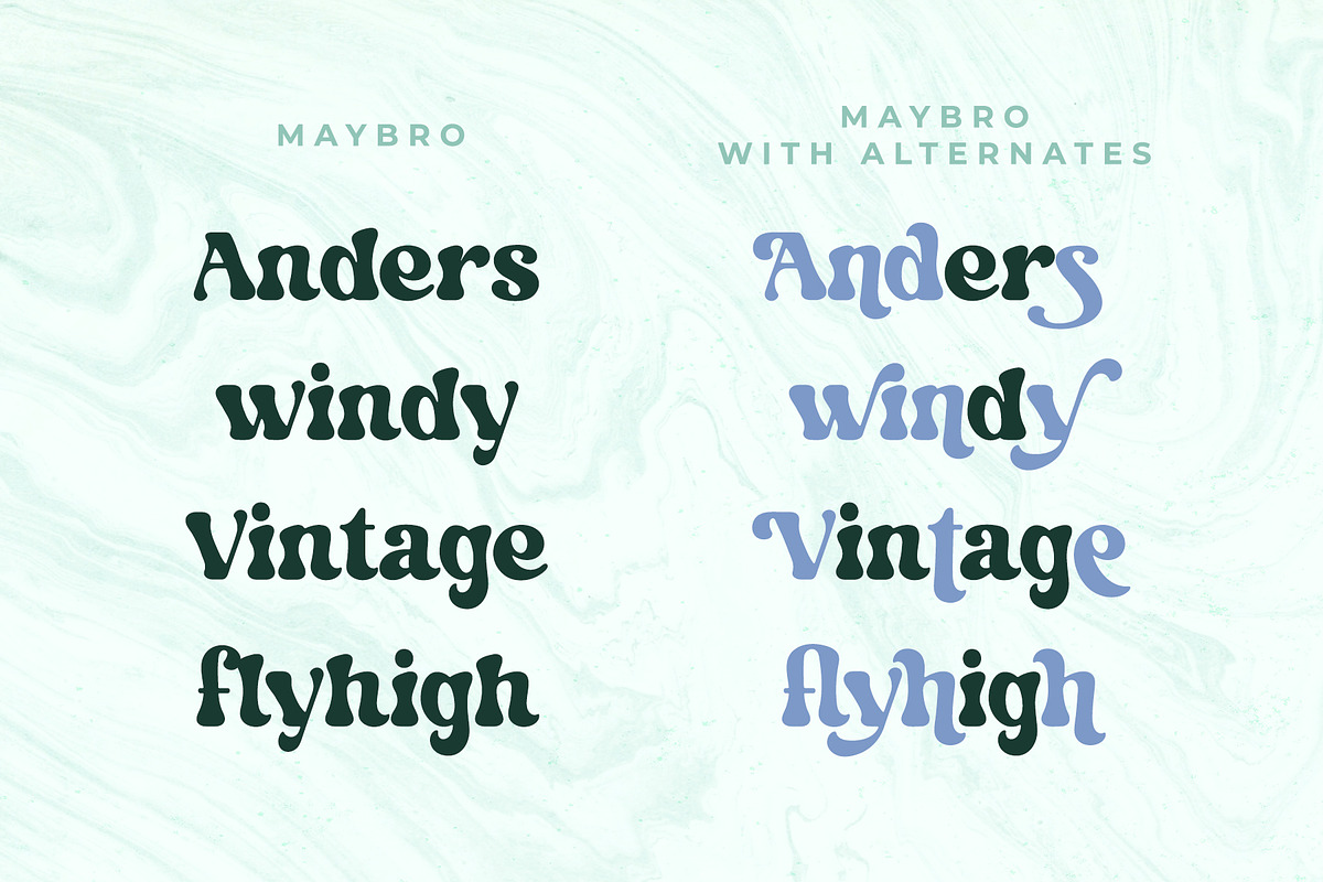 Maybro - Vintage Retro Serif Font | Creative Market